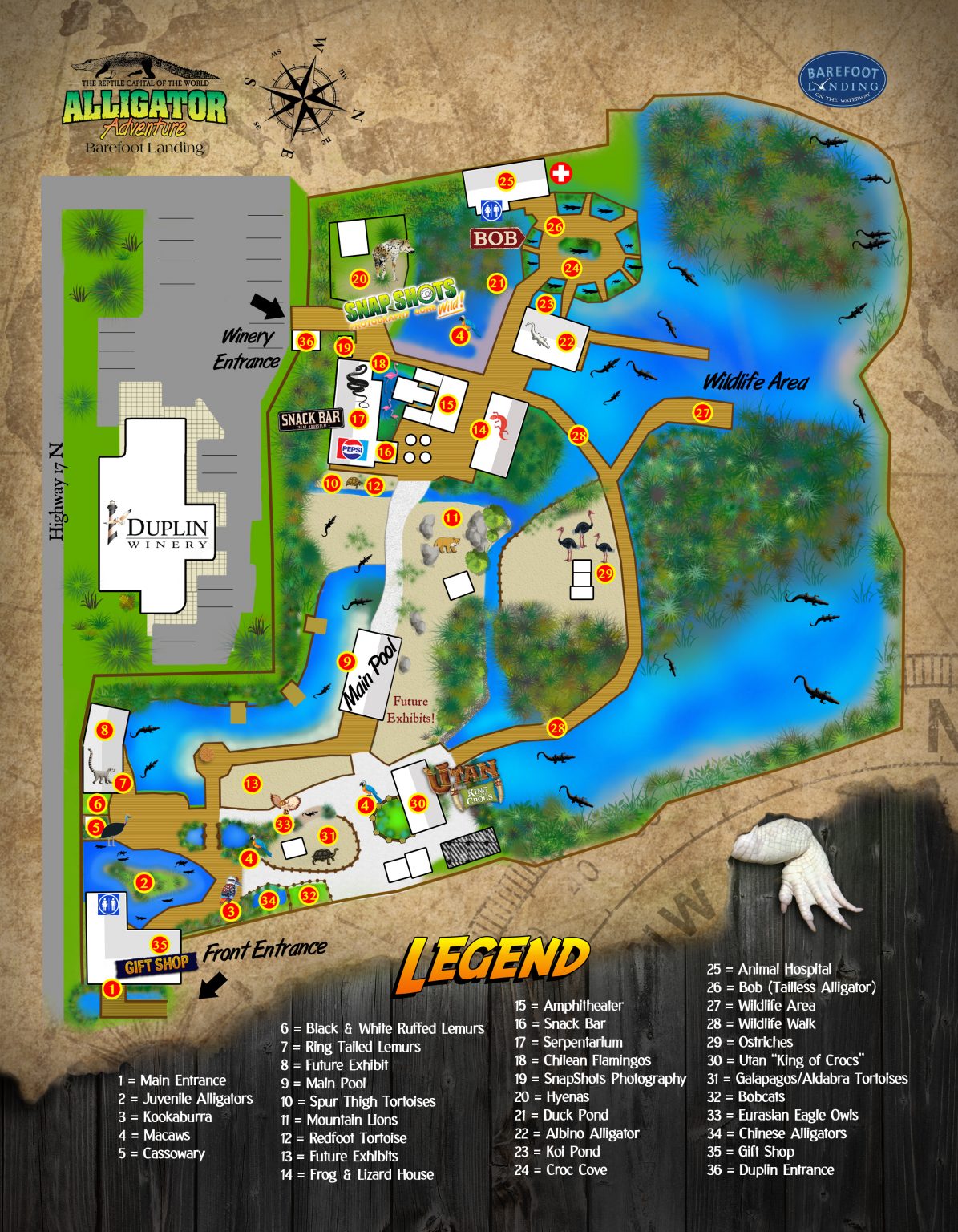 PARK MAP - Alligator Adventure